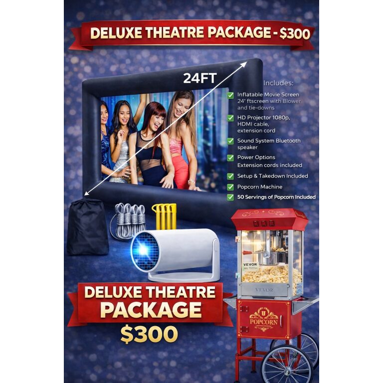 Deluxe Theatre Package - R2R Moonwalks & Party Rentals
